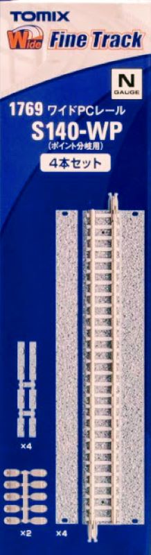 Tomix 1769 Wide PC Track S140-WP(F) (for point Branching) (F) 4-pcs N – Sunset Blue Train