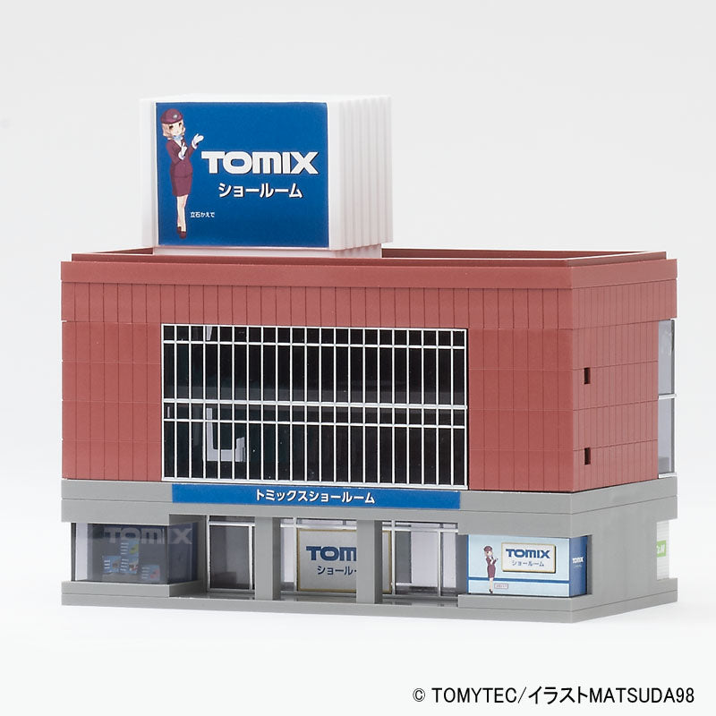 Tomix 4056 Mid-Size Office Building Deep Red N Scale – Sunset Blue Train