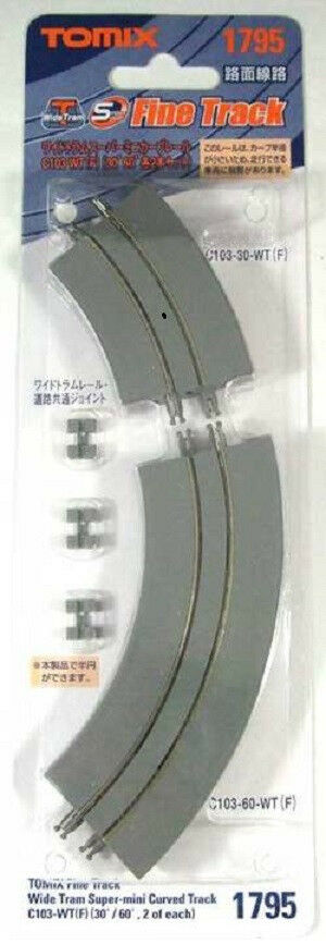 Tomix 1795 Wide Tram Super Mini Curved Track C103 2 pcs N Scale ...
